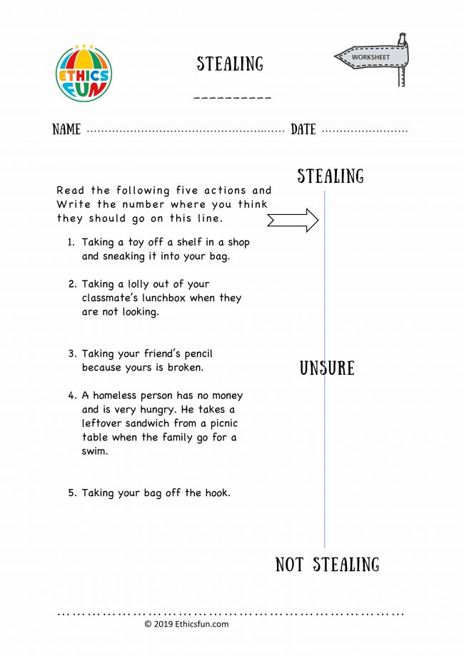 Stealing Worksheets